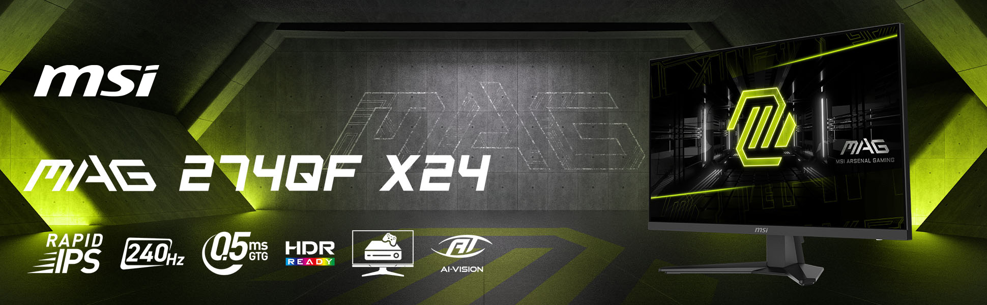 MSI 27" 240 Hz Rapid IPS WQHD Gaming Monitor AMD Adaptive Sync MAG 274QF X24 - Newegg.com